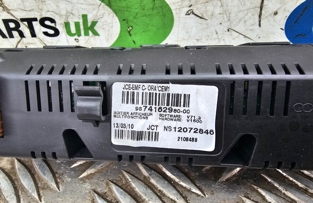 Citroen DS3 Dash Display Screen 9674162980 | Used Car Parts UK