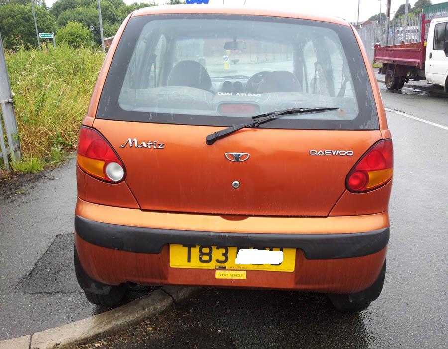 Daewoo Matiz passengers rear tail light 1999 | Used Car Parts UK