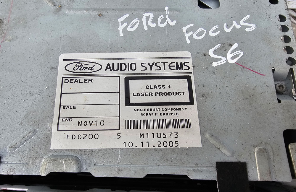 Ford Focus MK2 CD 6000 CD Player Radio | Used Car Parts UK