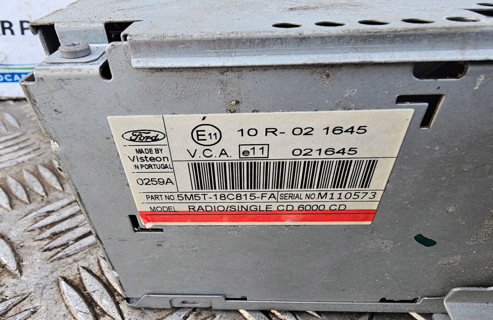 Ford Focus MK2 CD 6000 CD Player Radio | Used Car Parts UK