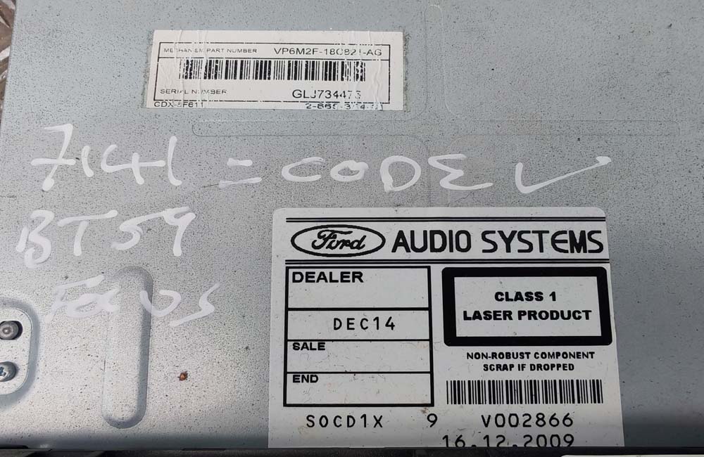 Ford Focus MK2 Sony CD Player 8M5T-18C939-LE | Used Car Parts UK