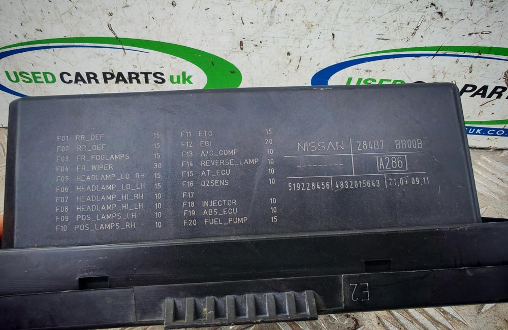 Nissan Qashqai Fuse Box 284B7BB00B | Used Car Parts UK
