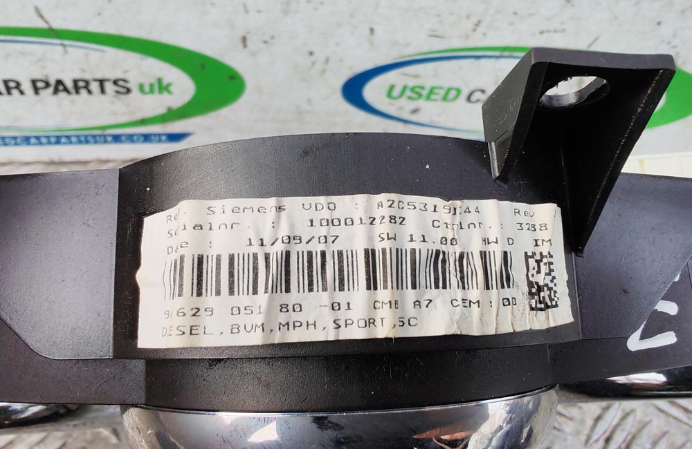 Peugeot 207 Speedometer Clocks 9662905180 | Used Car Parts UK