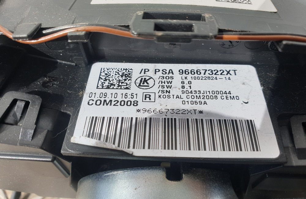 Peugeot 3008 MK1 headlight wiper stalk squib | Used Car Parts UK
