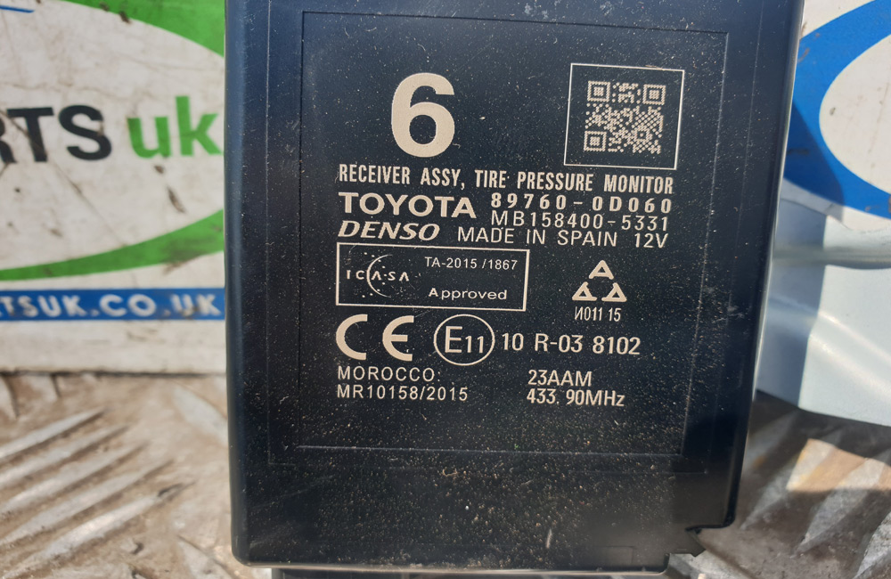 Toyota Yaris 2017-2021 Tyre Pressure Monitor | Used Car Parts UK