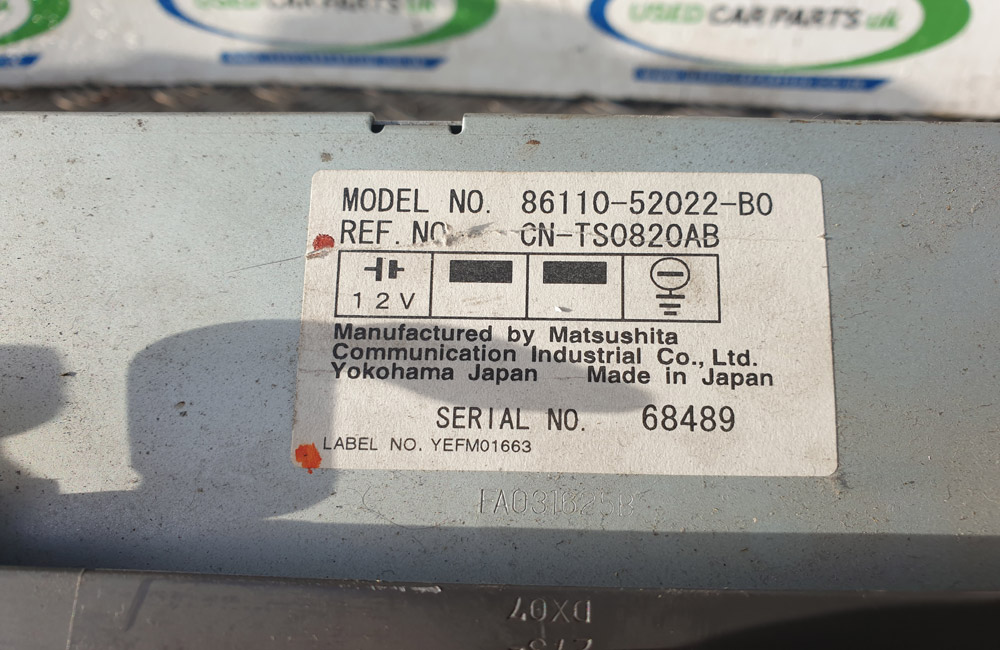 Toyota Yaris MK1 dash display 86110-52022 | Used Car Parts UK