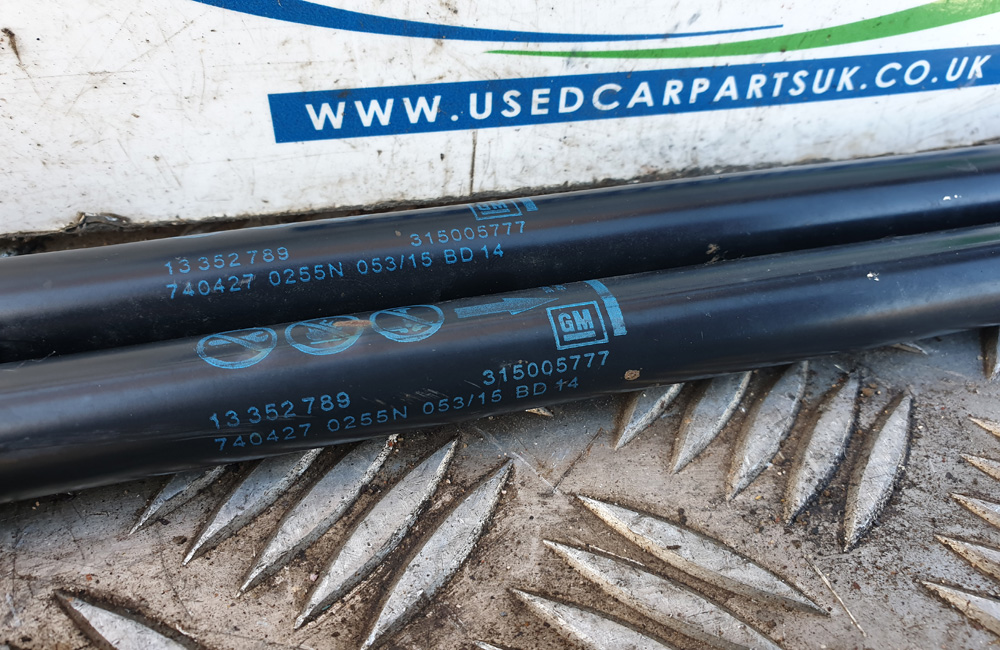 Vauxhall Adam tailgate boot gas struts pair | Used Car Parts UK