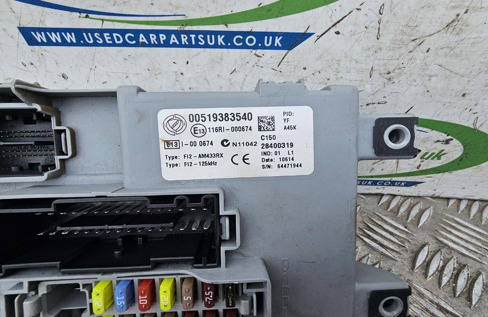 Vauxhall Combo MK3 Body Control Module 00519383540 | Used Car Parts UK