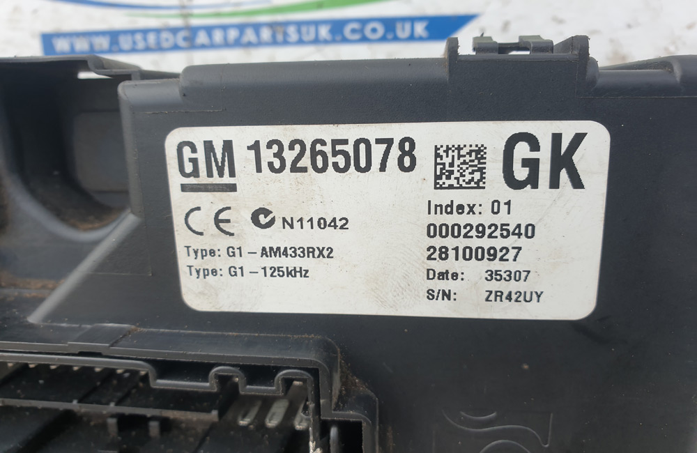 Vauxhall Corsa D BCM body control module 13265078 | Used Car Parts UK