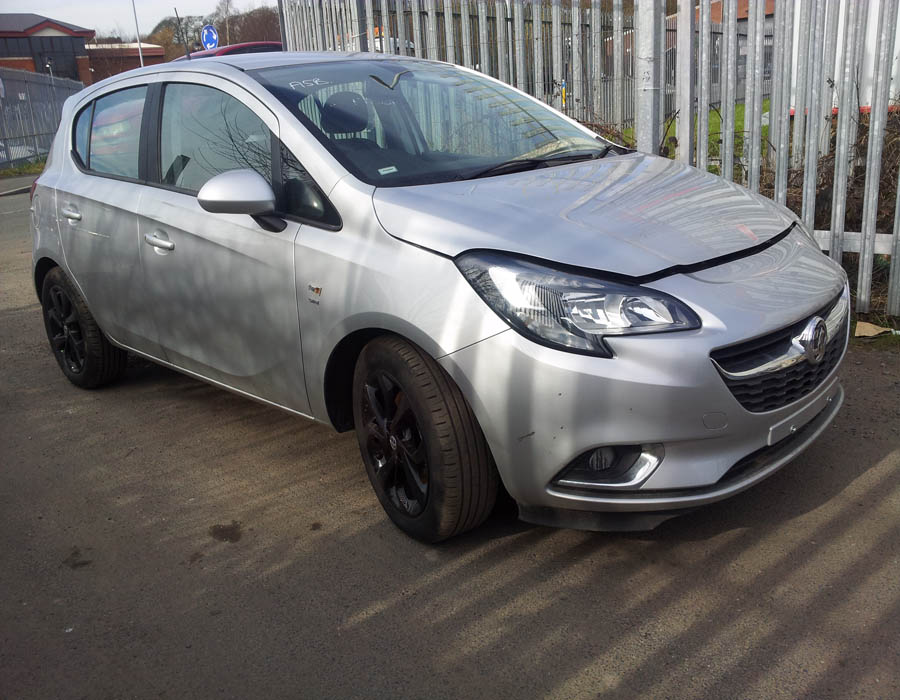 Vauxhall Corsa E rear door drivers Z176 silver | Used Car Parts UK