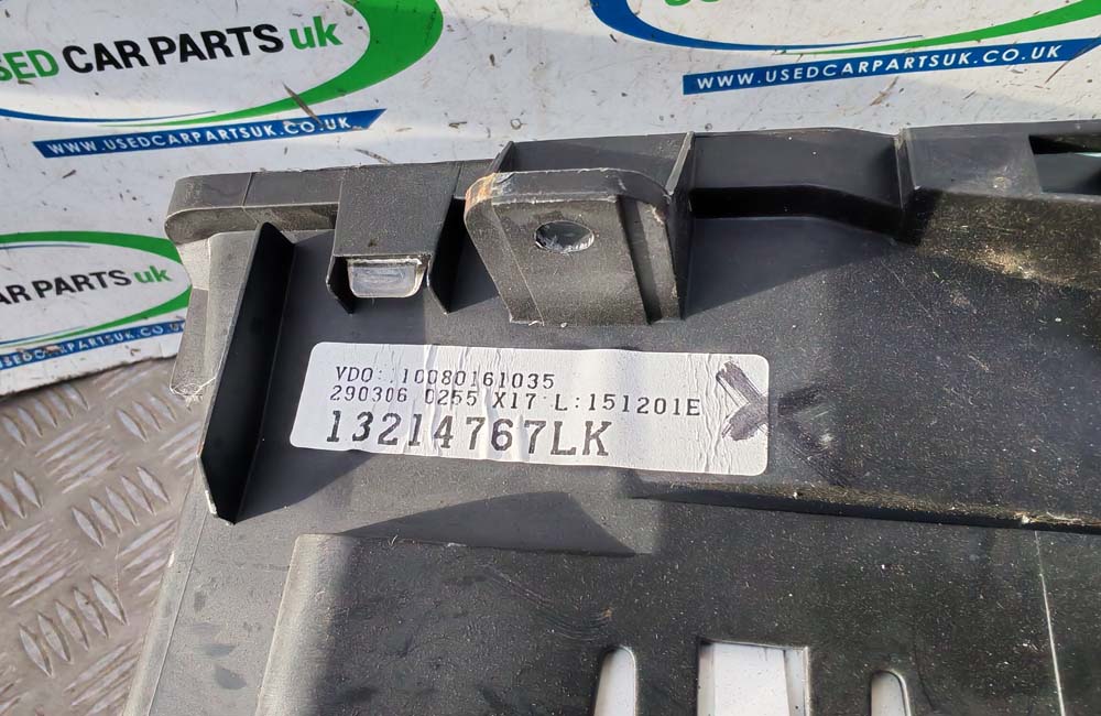 Vauxhall Meriva MK1 Speedometer Clocks 13214767LK | Used Car Parts UK