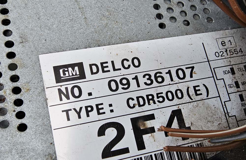 Vauxhall CD Player 09136107 CDR500 | Used Car Parts UK